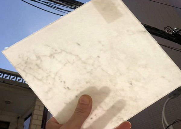 Quality Thin 1mm Marble Laminated Glass Plates High Humidity Resistance for sale
