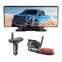 Quality 12 Inch Touch Screen rear view mirror camera Car Charger Receiver for sale