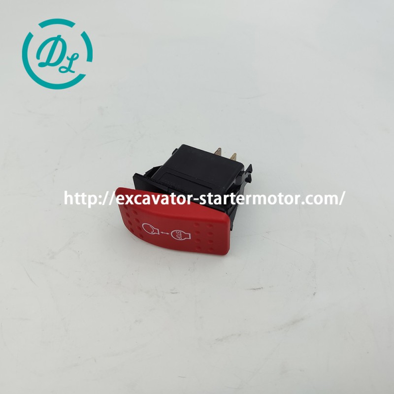 Close-up view of Yanmar engine stop switch