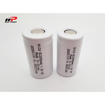 Quality NICD Battery 1.2V 2000mAh high rate 10C 15C battery cell for sale