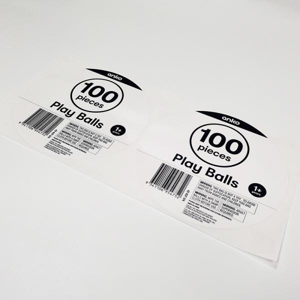 Quality BOPP Packaging Label Stickers Synthetic CMYK Round Removable Sticker Paper for sale