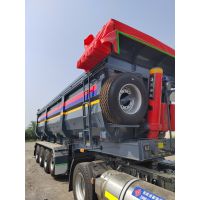 Quality Custom Color Self-Unloading Grain Transport Trailer 8000-9000mm Wheel Base and for sale