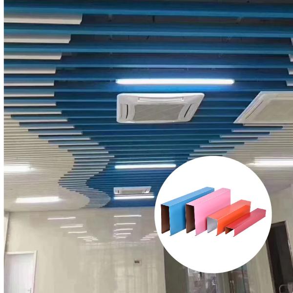 Quality Aluminum Linear Metal Ceiling Slats Customized Aluminum Strip Ceiling for sale