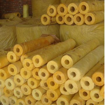 Fireproof Heat Insulation Glass Wool Tube Non Combustible 50mm