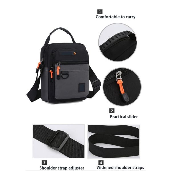 Quality Custom Color Logo Cycling Messenger Bag Men's Shoulder Sling Bag for sale