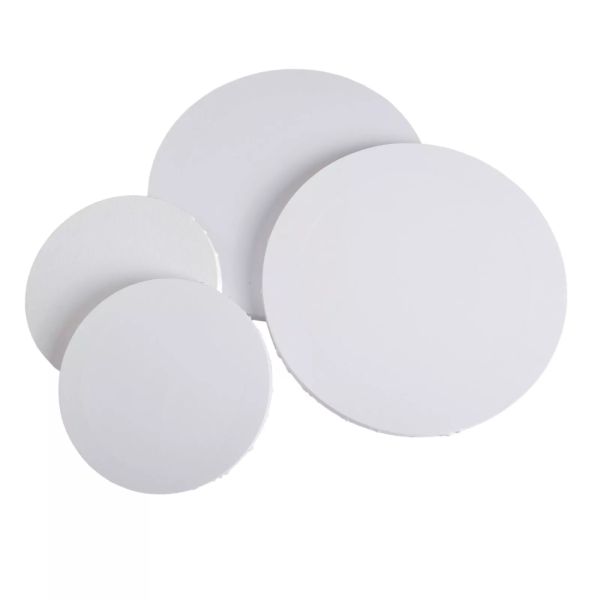 Quality Round Pre Stretched Blank Painting Canvas Boards for Gouache Crafts and Inkjet Printing for sale