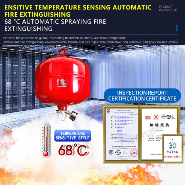 Quality 30L Temperature Sensing FM200 Gas Automatic Hanging Fire Extinguisher Standard for sale