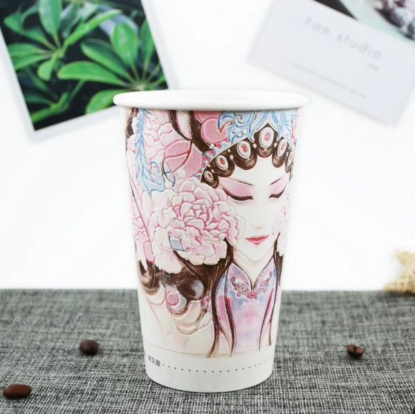 Quality Double Wall Disposable Paper Cup 12oz Hot With Logo Eco - Friendly Restaurants for sale