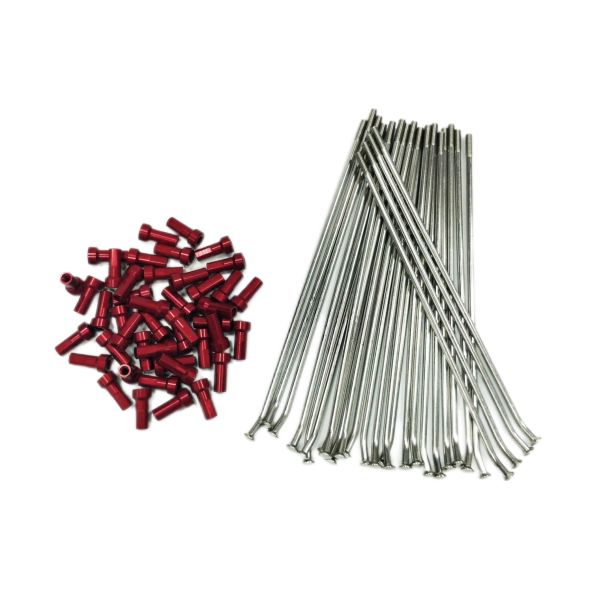 Quality 8G 9G 10G Motorcycle Spokes and Red Alloy Nipples for Replacement/Upgrade Accessories for sale