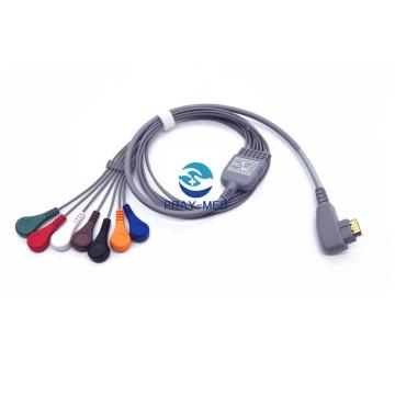 19 Pin Snap ECG Patient Cable 5 / 10 Lead DMS 300 System Holter Compatible