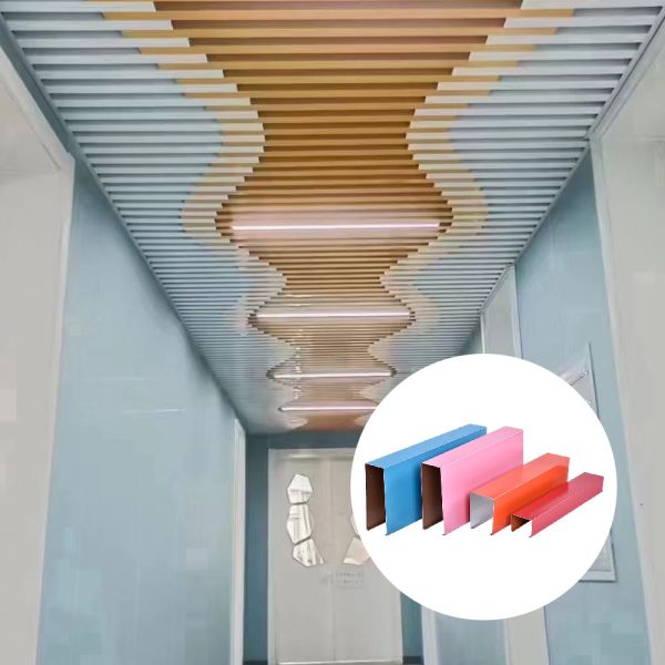 Quality Aluminum Linear Metal Ceiling Slats Customized Aluminum Strip Ceiling for sale