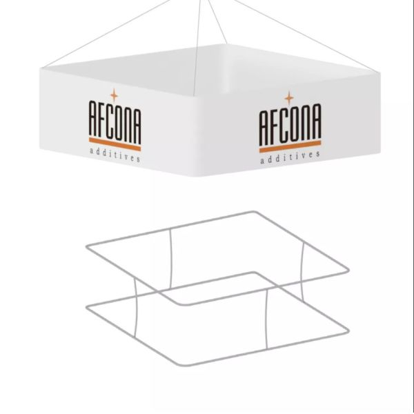Quality 14ft 20ft Rectangular Overhead Hanging Trade Show Signs Ceiling Banners for sale