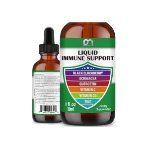 Quality Liquid Immune Support Supplement Drops 6-In-1 With Elderberry Echinacea for sale