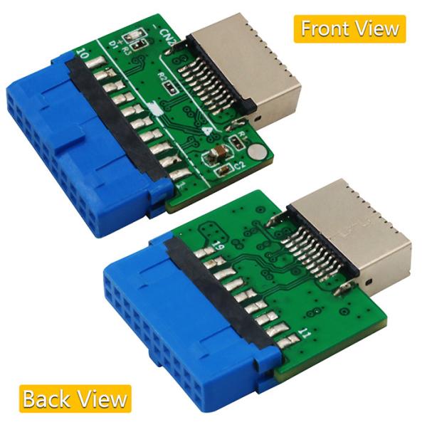 Quality Vertical USB 3.1 Key-A Type-E To USB 3.0 20Pin Header Male Extension Adapter for sale