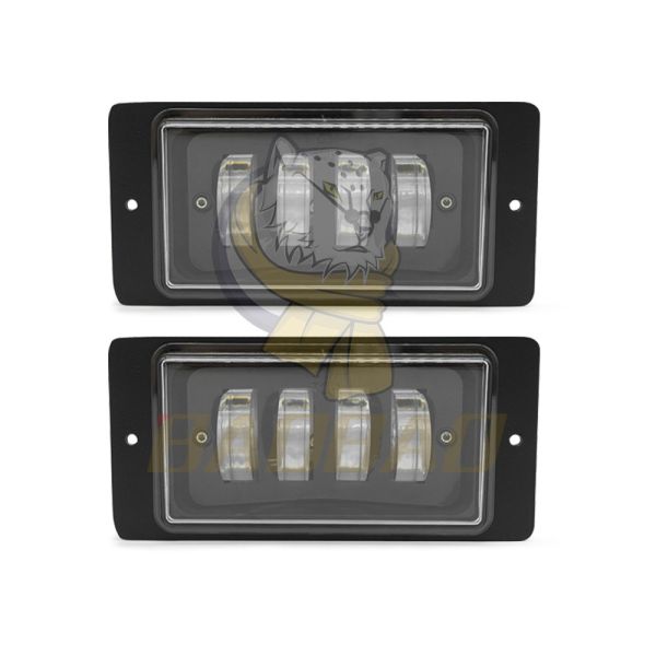 Quality 4 Inch White Rectangle 12V 24V 45W Automotive Fog Light Accessories for sale