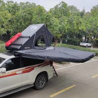 Quality Aluminium Triangle Hard Top Car Tent Auto Rooftop Tent 2.3m Telescopic Ladder for sale