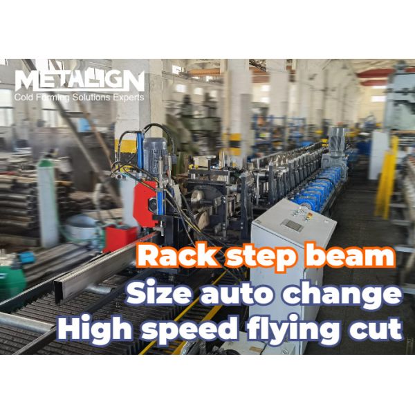 Quality 29 Stations Step Beam Rack Roll Forming Machine With Flying Welding for sale