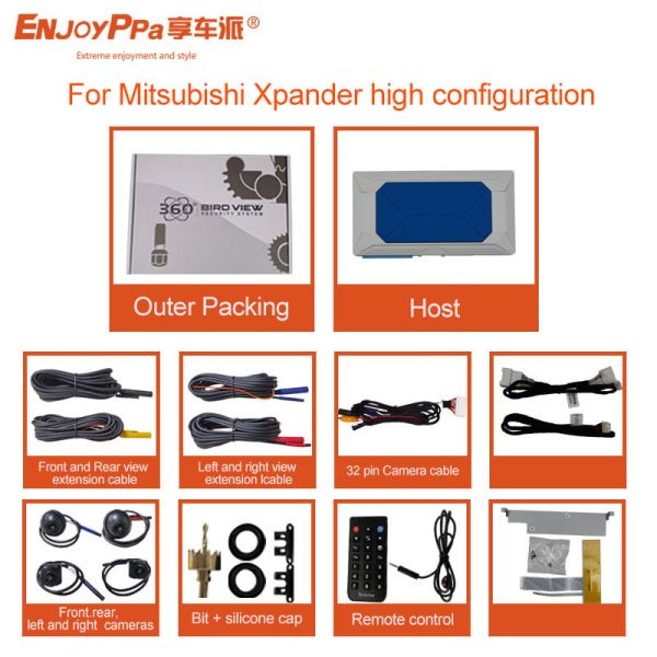 Quality 12V 360 Car Camera Security System For Mitsubishi Xpander 9 Inch Parking Assistance for sale