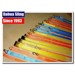 Quality 50mm Orange Ratchet Tie Down Straps With Double J Hooks Truck Ratchet Straps for sale