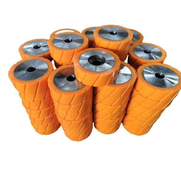 Quality Customized Orange Polyurethane Coated Wheels Apply To Trucks Or Machinery for sale