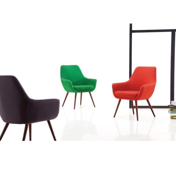 Quality Modern Collaborative Leisure Velvet Armchair Upholstered Fabric for sale