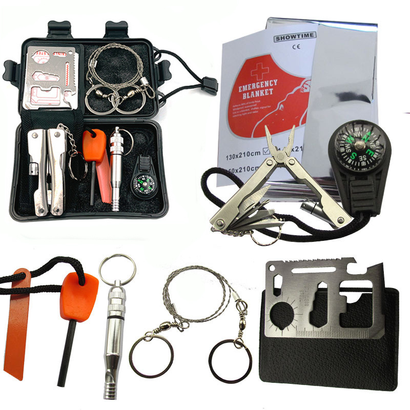 Outdoor Camping Emergency Survival Kit Portable First Aid Sos Survival Kit