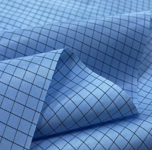 Quality Multi-spec ESD antistatic fabrics available in twill, stripe and grid styles. for sale
