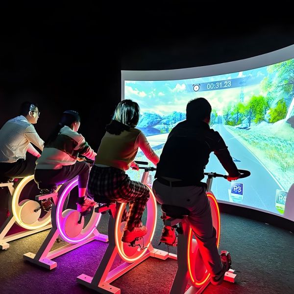 Quality 1280x800 AR Interactive Wall System Exercise Bike With Interactive Games for sale