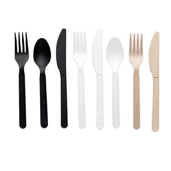 Quality Flatware Biodegradable Cpla Fork and Tea Spoon Knife for Everyday Eco-Friendly Dining for sale