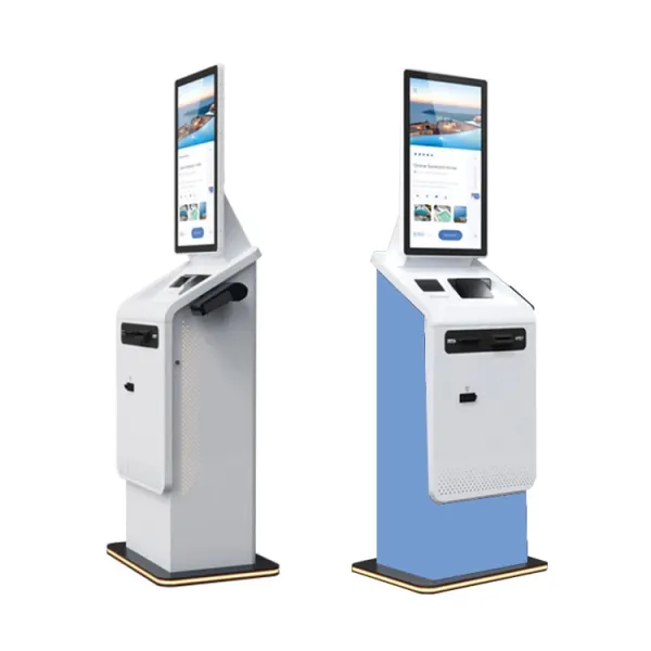 Quality Self Service Kiosk Passport Reader Cash Dispenser Ticket Credit Card Payment Kiosk Machine for sale