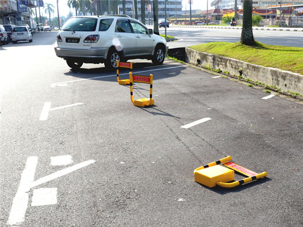 Car parking lock installation examples showing various deployment scenarios