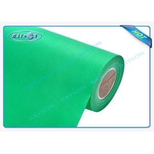 Quality Green Polypropylene Non Woven Fabric For Upholstery / Sofa / Cushion 10 - 150gsm for sale