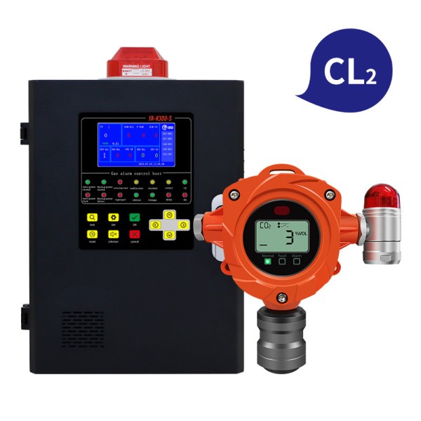 Quality 0-100Ppm Industrial Gas Leak Detector Fixed Chlorine Gas detector for sale