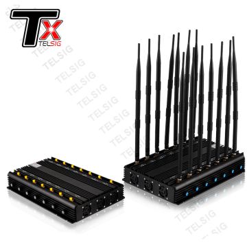 Quality 14 Channels 5G Signal Jammer For Cell Phone 2345G WiFi GPS VHF UHF Lojack for sale