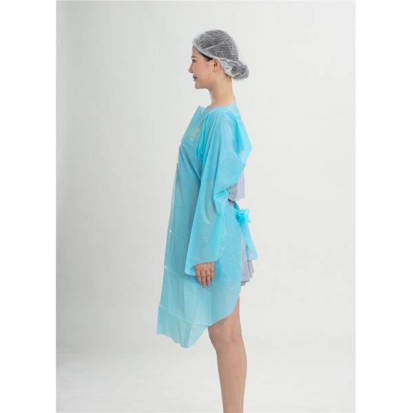 Quality Latex Free Medical Isolation Gown , Cpe Plastic Gown Environment Friendly for sale