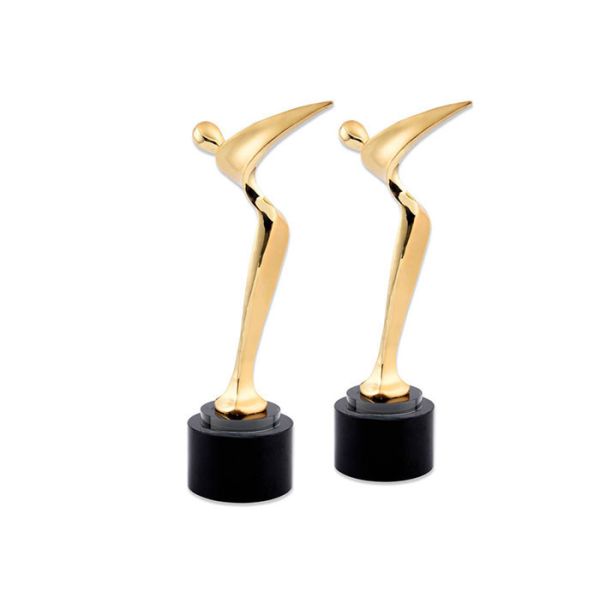 Quality Rose Gold Plated Golf Trophy Awards , Longest Driver PGA Golf Trophies for sale