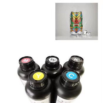 Quality UV Ink CMYK+V for Epson dx7/dx5/dx4 printer head 1L use for phone case leather for sale