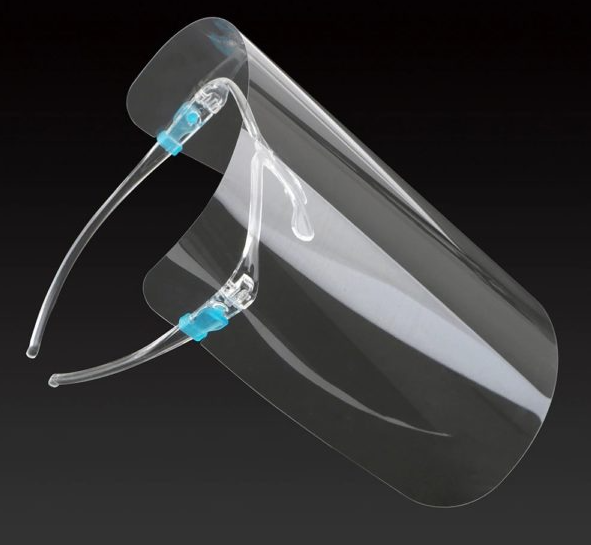 plastic transparent anti fog protective acrylic filter face shield visor shieldmask screen safety sheild  with glasses