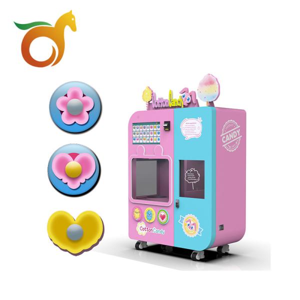 Quality Multi Flavors Fairy Floss Vending Machine 220V 700W Smart Candy Floss Maker for sale