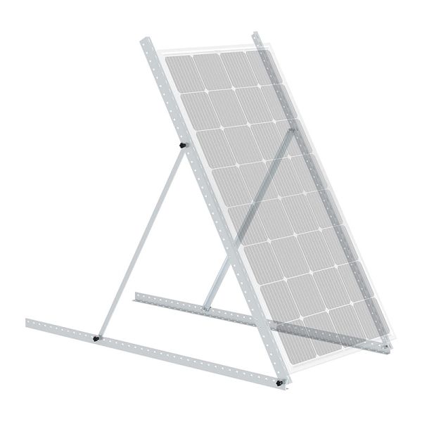 Quality Anodized Photovoltaic Bracket Silver Solar Panel Flat Roof Mounting Kit for sale