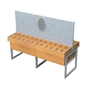 Quality TUV Approval HongChuang Iron And Wood Shelves For Boutique,Display Metal Rack for sale