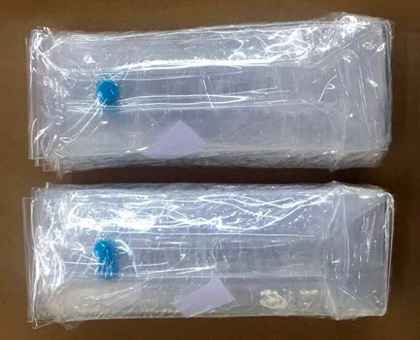 Quality ISO9001 Transparent PEVA Storage Bags Standing EVA 0.3mm With Plastic Snap for sale