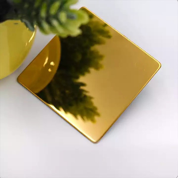 Quality AISI 201 Stainless Steel Sheet Plate Gold Mirror Decorative 1500mm for sale