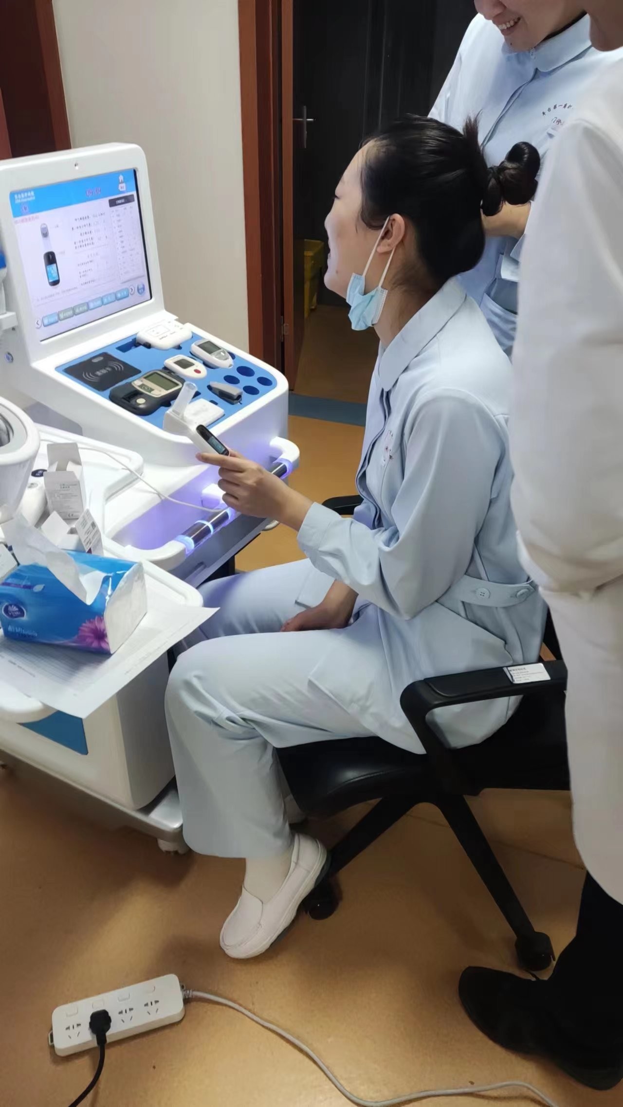 Quality 15-inch Touch Screen Multi-function Health Checkup Kiosk with BIM Body Height for sale