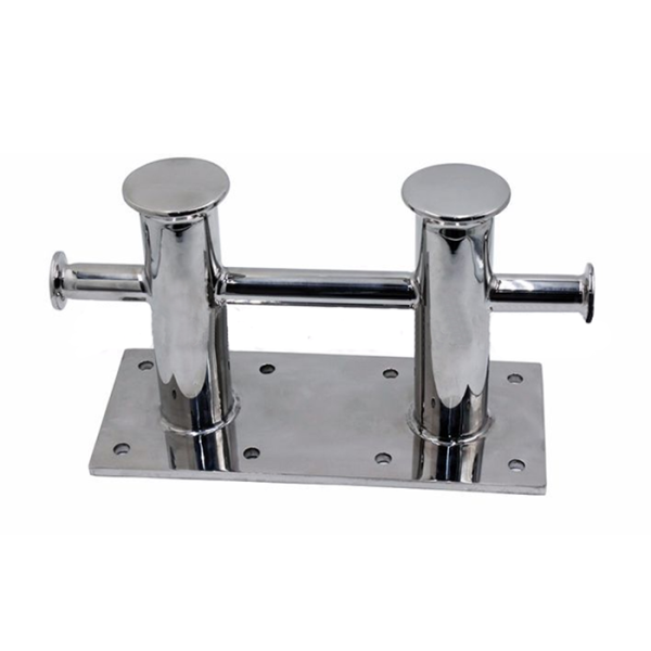 Quality Marine Hardware Boat Accessories Stainless Steel Marine Dock Bollard Hardware Double Cross Boat Bollard Cleats for sale