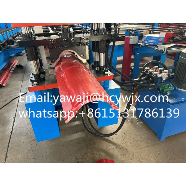 Quality 3 Phase 400mm Color Steel Sheet Cap Forming Machine / Roll Form Equipment for sale