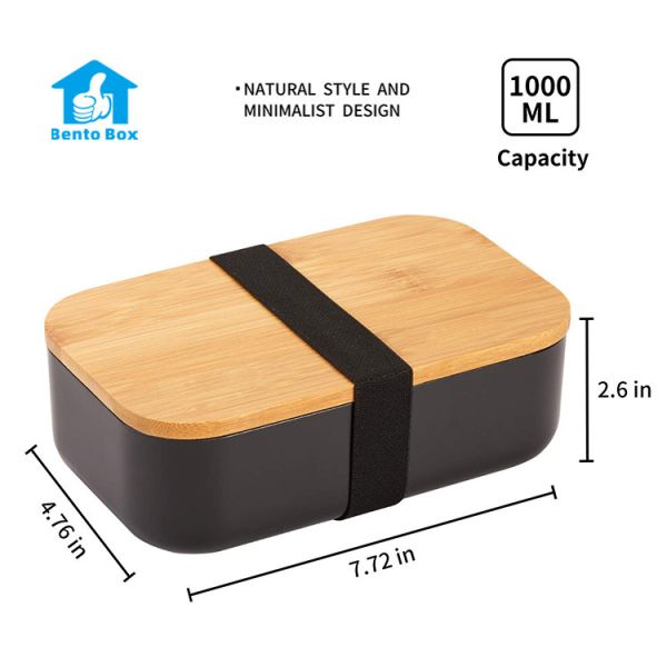 Quality Pattern BPA Free 1000ml On-the-Go Bamboo Eco Lunch Container for Children for sale