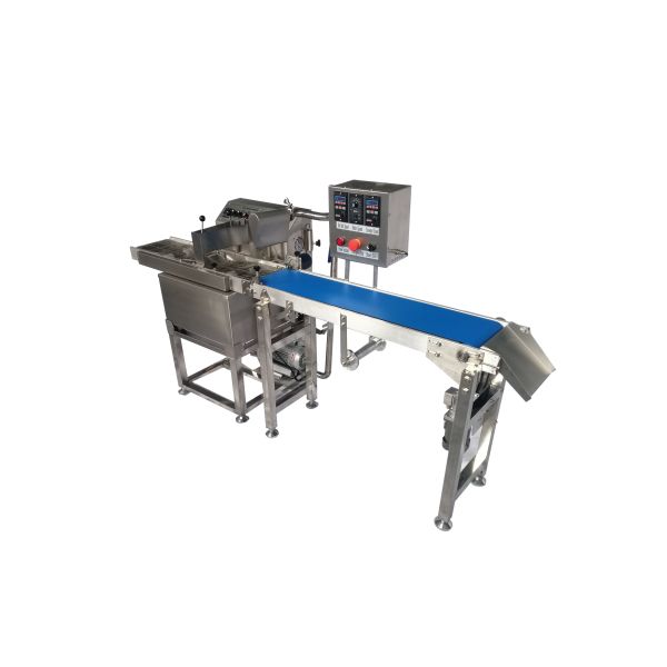 Quality Donuts Biscuit Cover Chocolate Enrober Machine Cooling Tunnel Coating 304 for sale