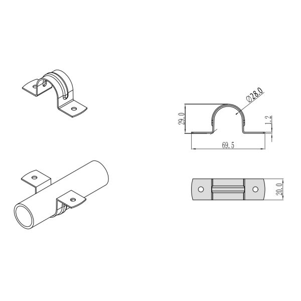 Quality DY-15 DOUBLE SIDE PIPE FIXED for sale