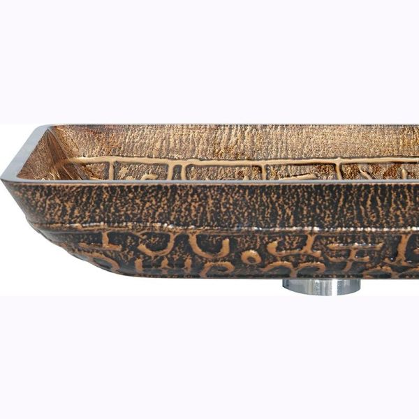 Quality Large Rectangular Vessel Sinks Bathroom Hot Melt Hand Drawing for sale